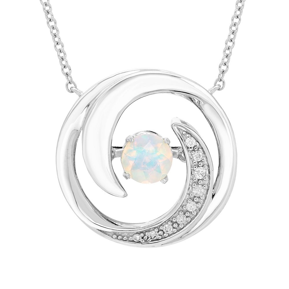 Boston Bay Diamonds Brilliance in Motion Sterling Silver White Opal ...