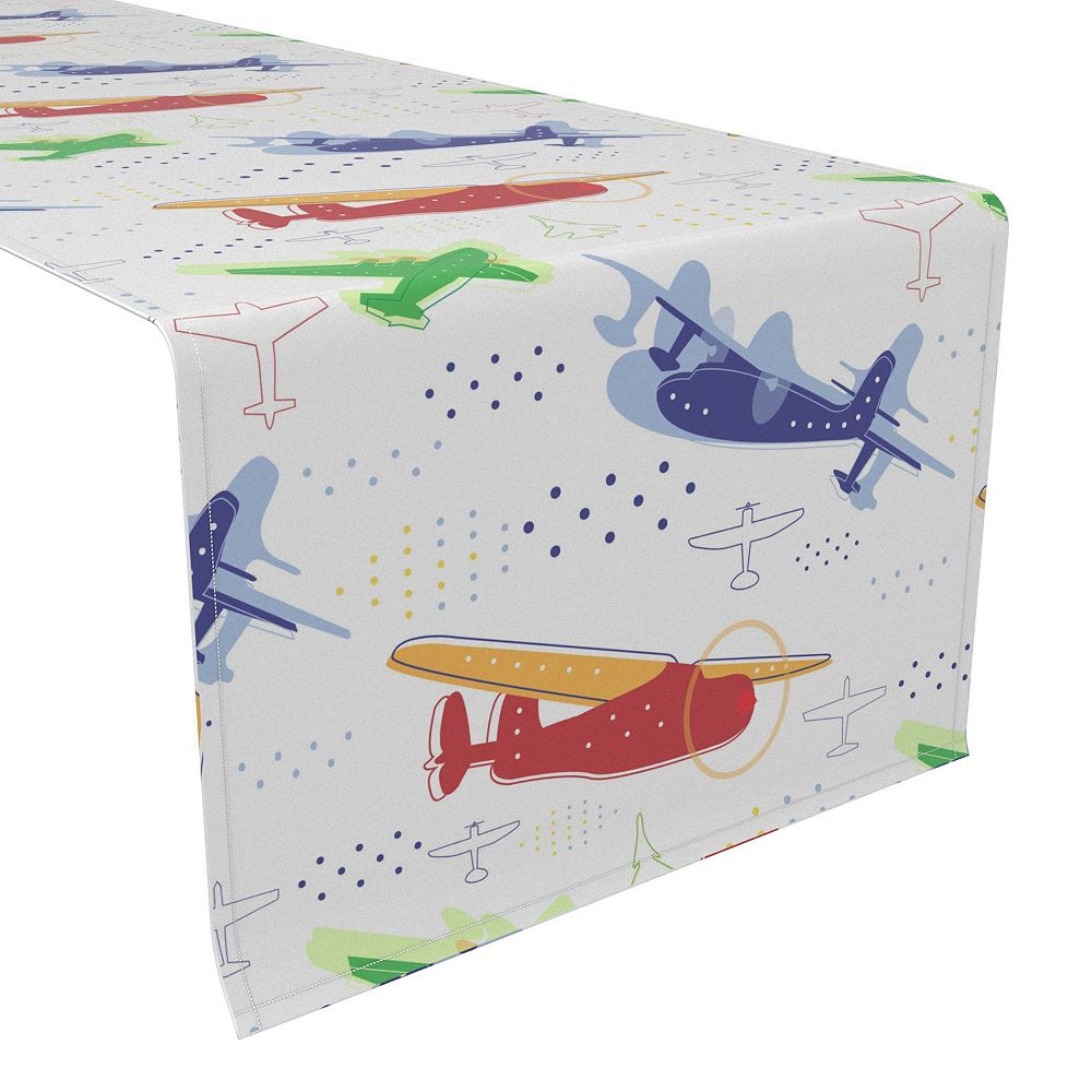 Table Runner, 100% Cotton, 16x90", Airplane Design