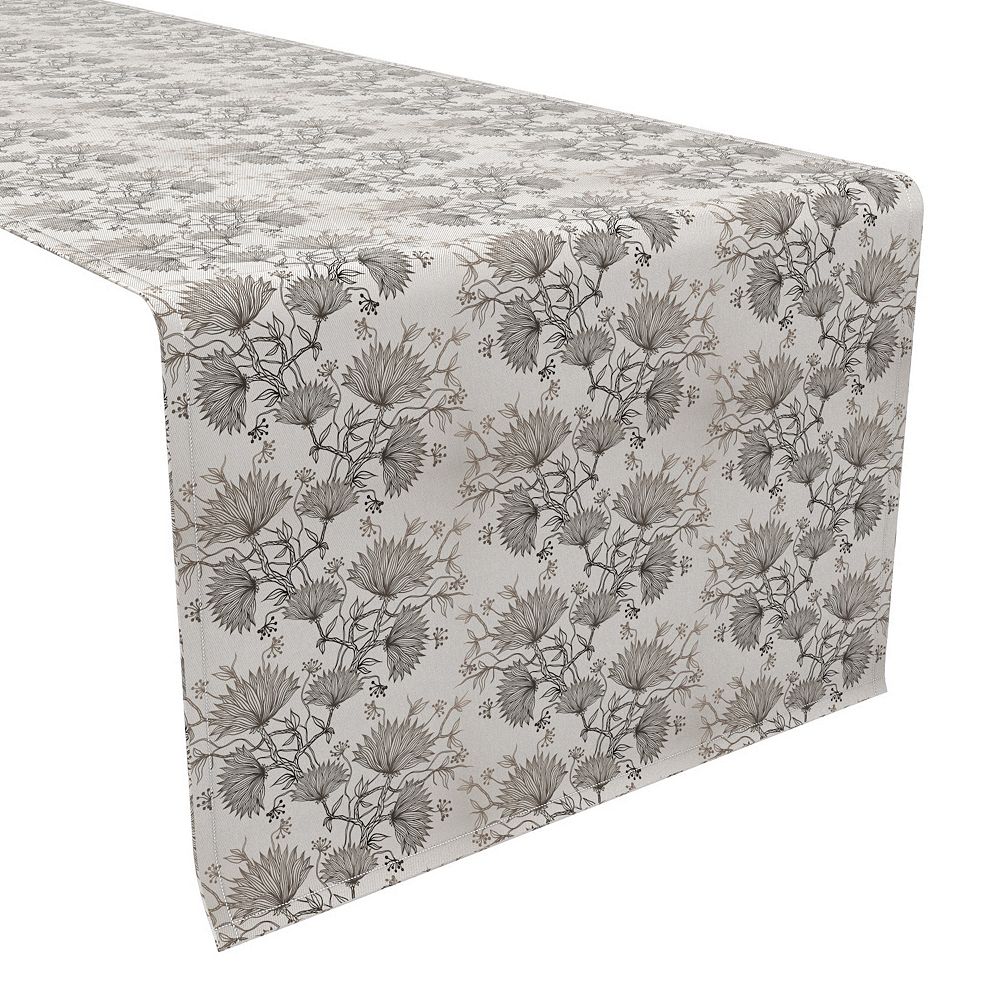 Table Runner, 100% Cotton, 16x90", Floral 103