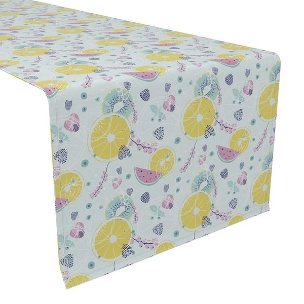 Table Runner, 100% Cotton, 16x108", Summertime Design