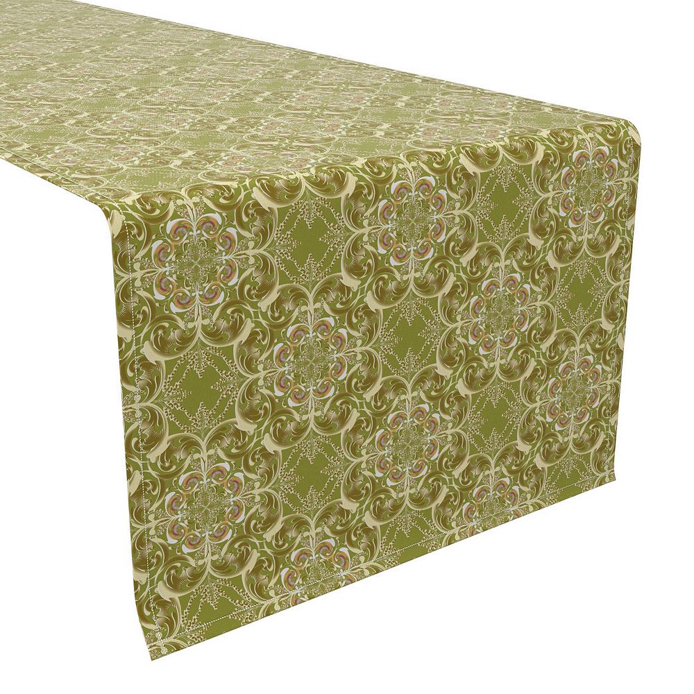 Table Runner, 100% Cotton, 16x90", Floral 149