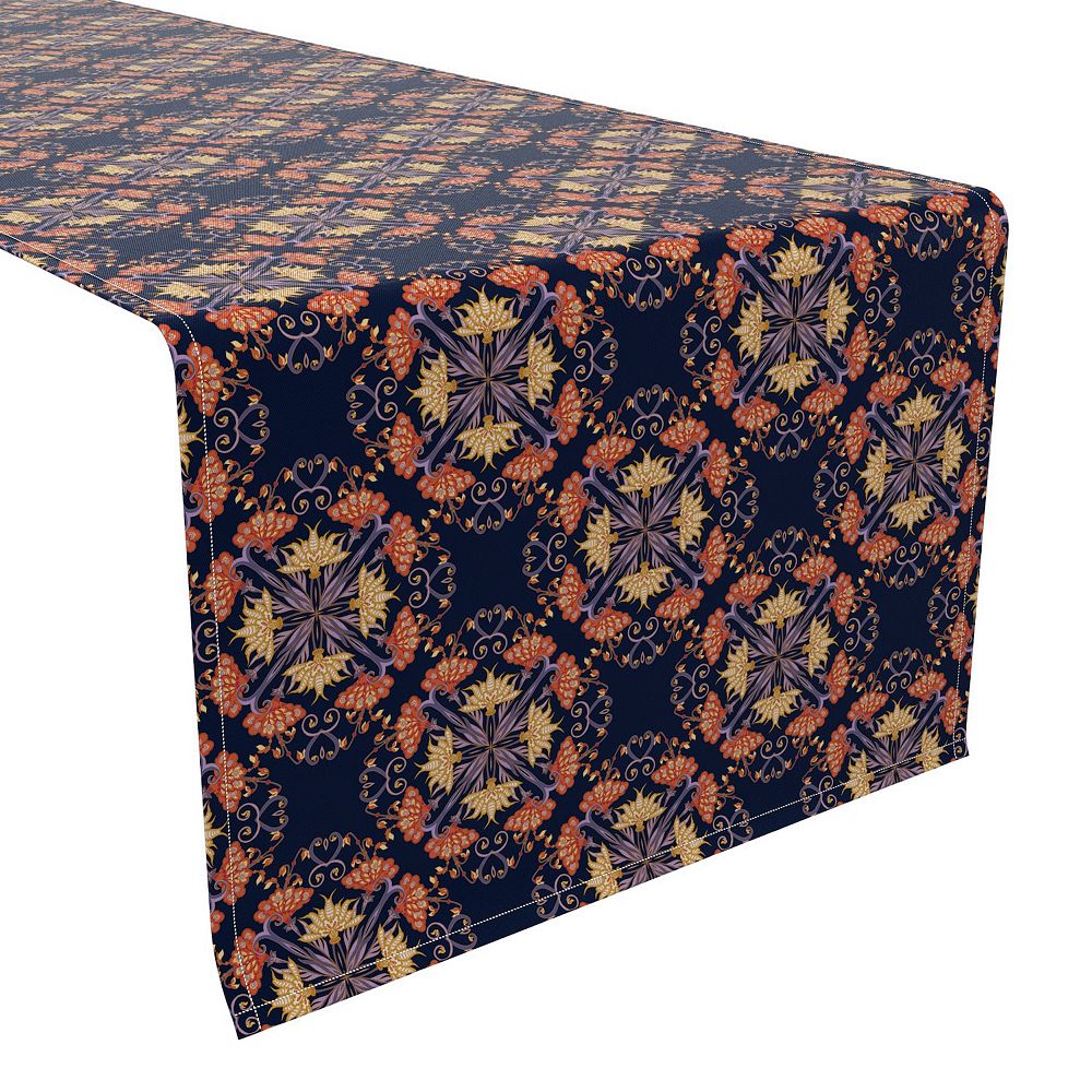 Table Runner, 100% Cotton, 16x72", Floral 37