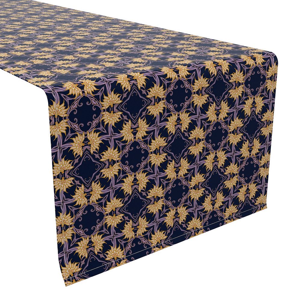 Table Runner, 100% Cotton, 16x90", Floral 20