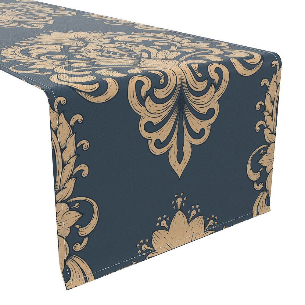 Table Runner, 100% Cotton, 16x90", Floral 161