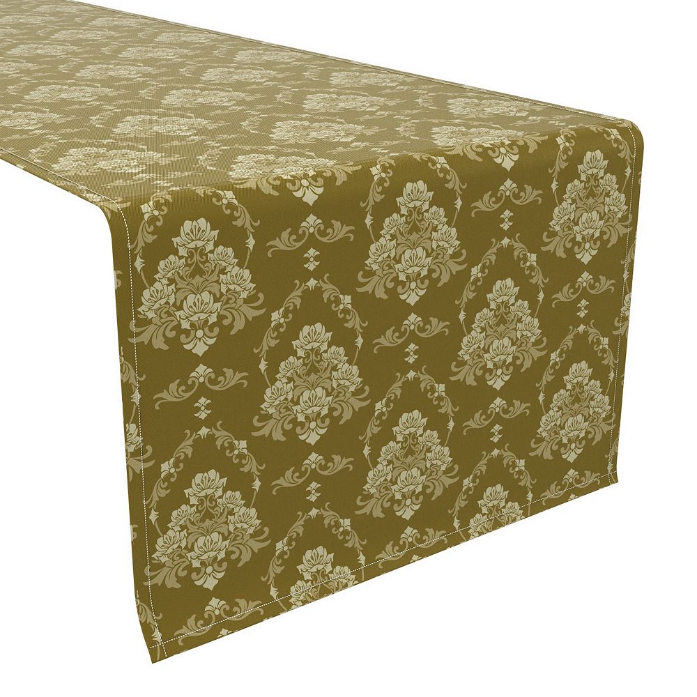 Table Runner, 100% Cotton, 16x90", Floral 155
