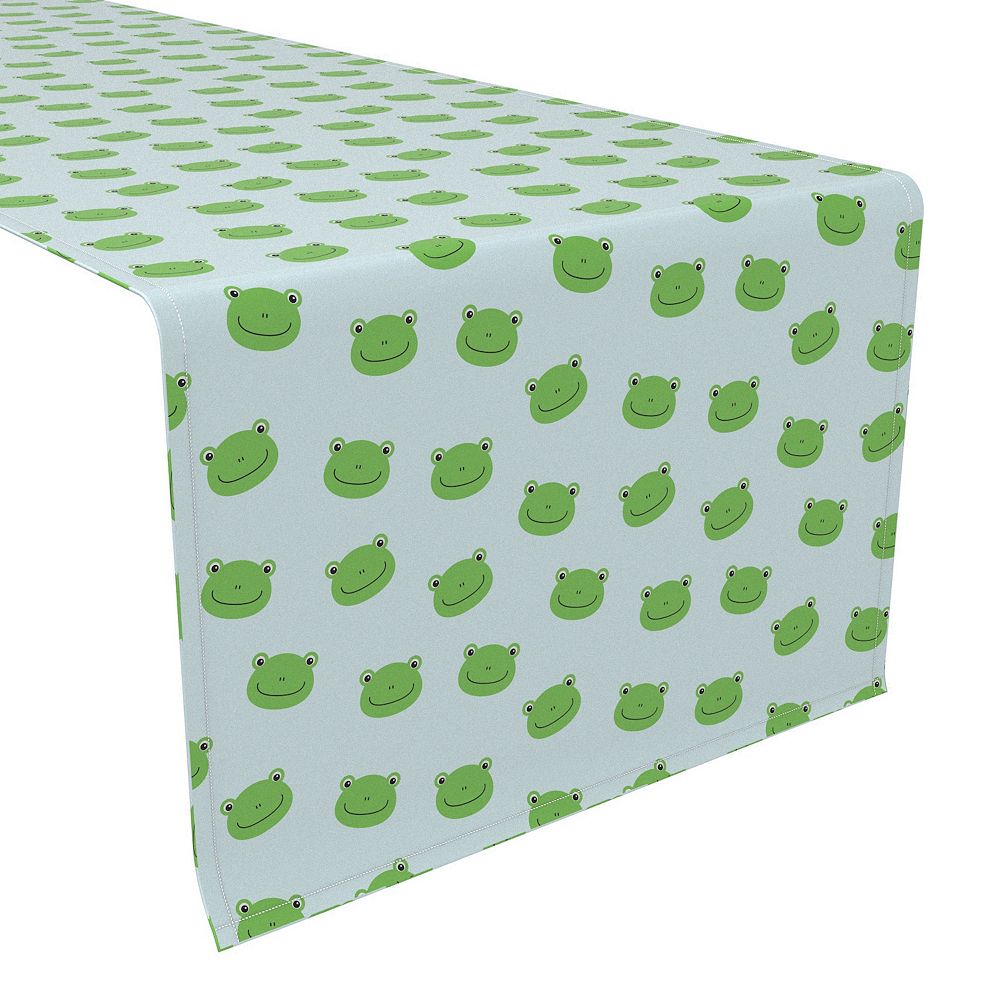 Table Runner, 100% Cotton, 16x90", Ribbit Ribbit
