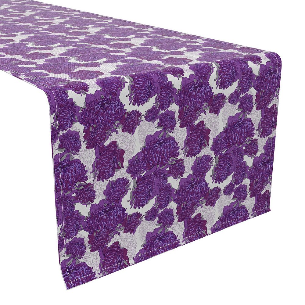 Table Runner, 100% Cotton, 16x90", Floral 199