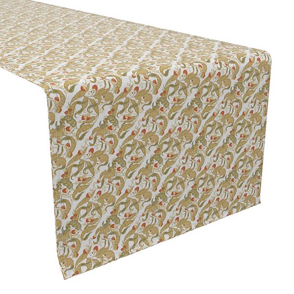 Table Runner, 100% Cotton, 16x108", Floral 119