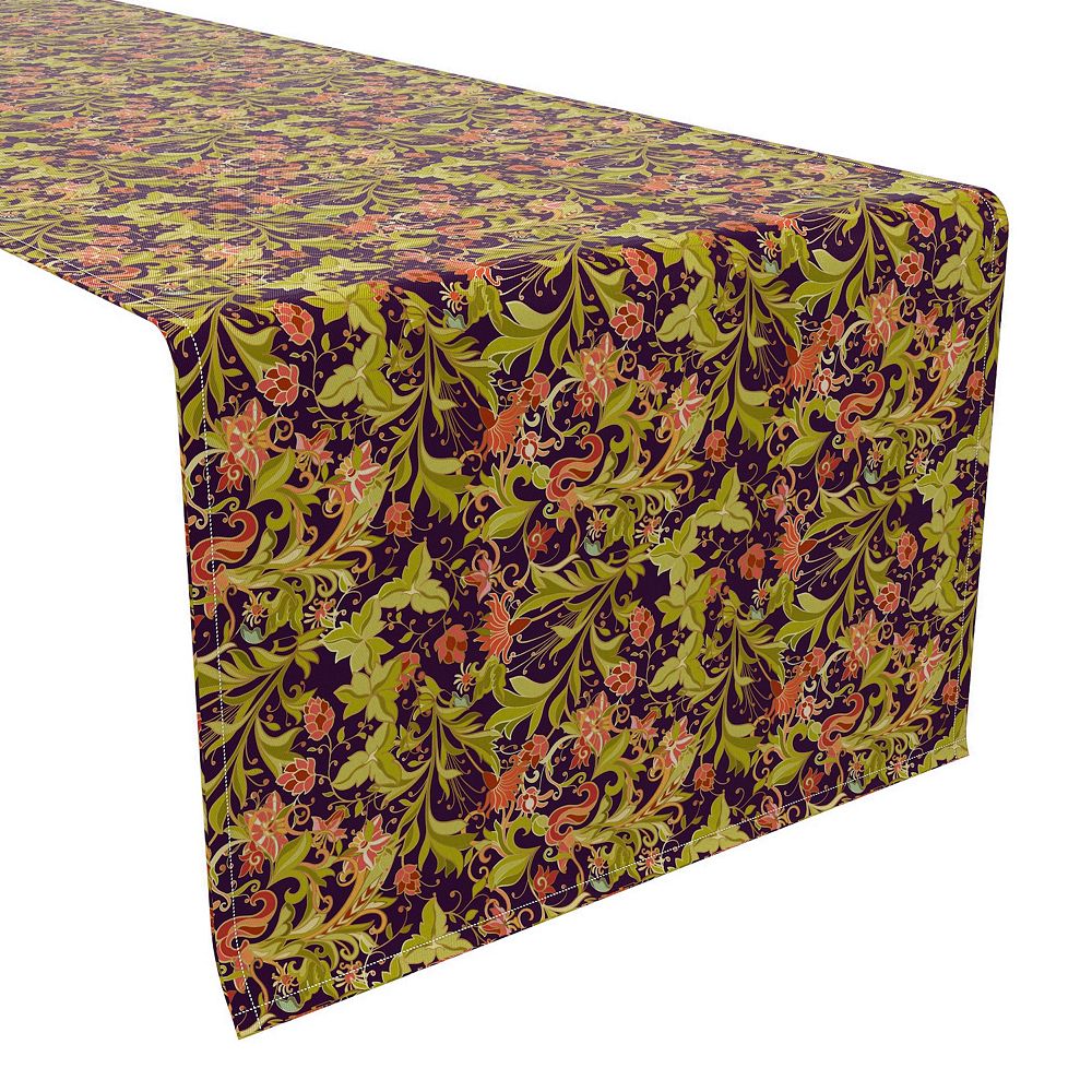 Table Runner, 100% Cotton, 16x90", Floral 23