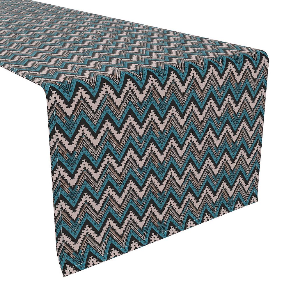 Table Runner, 100% Polyester, 12x72", Patterned Chevron