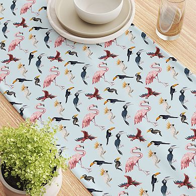 Table Runner, 100% Polyester, 12x72", Jungle Birds