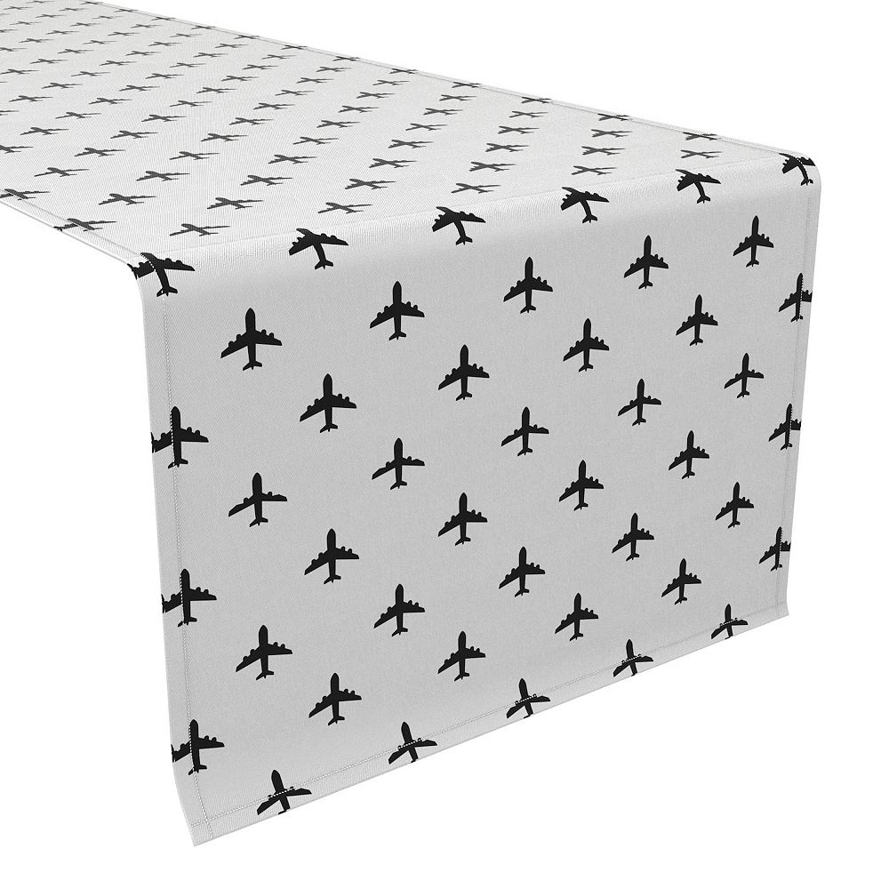Table Runner, 100% Cotton, 16x72", Aircraft Design