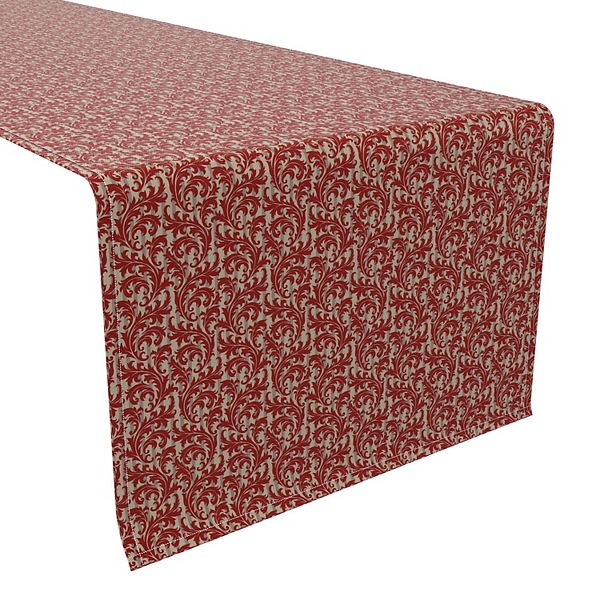 Table Runner, 100% Cotton, 16x108", Floral 158