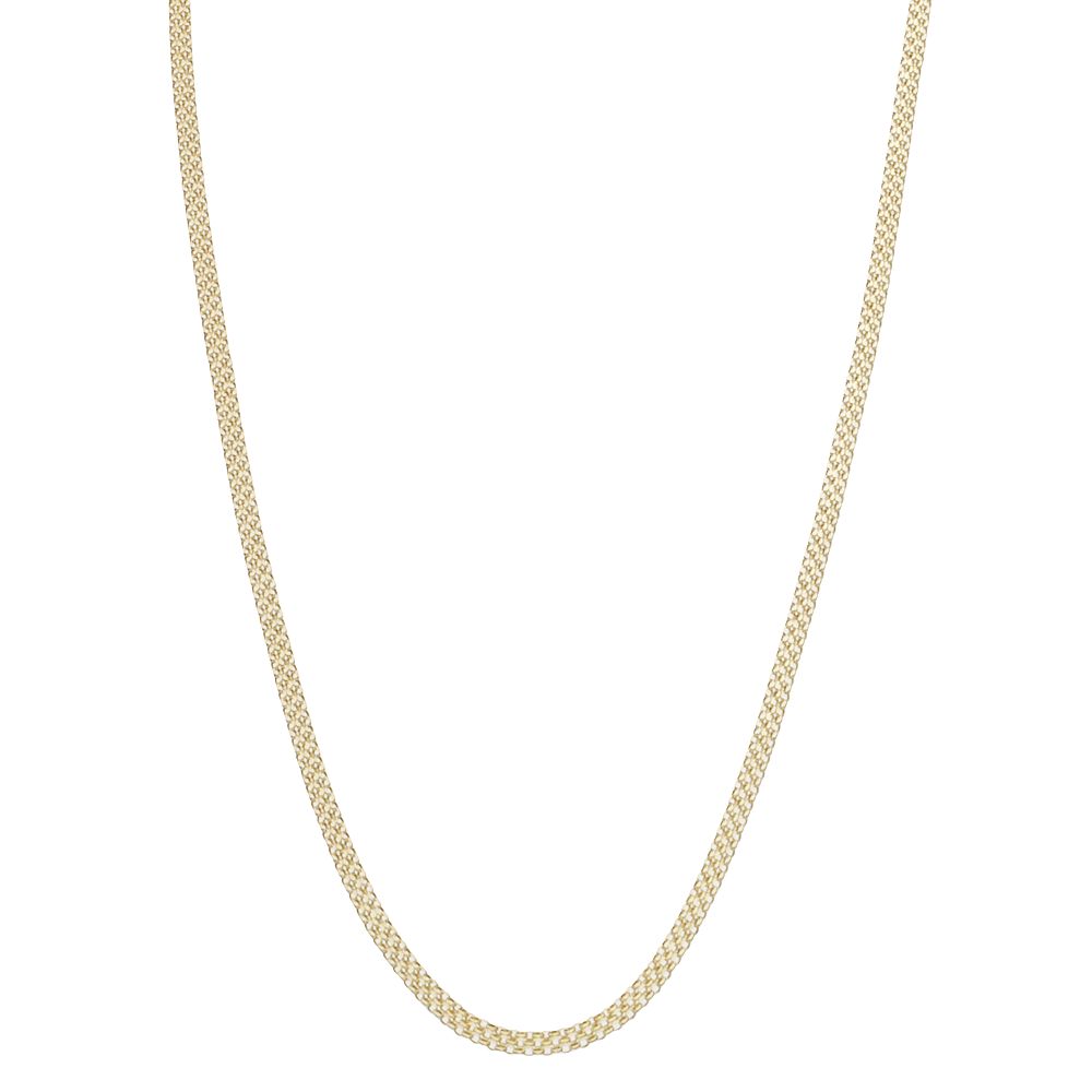 Karat Rush 14k Gold 3-Row Bismark Chain Necklace