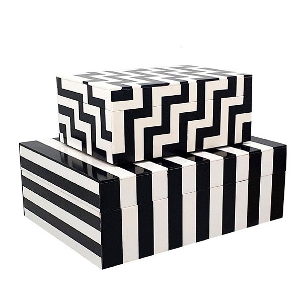 A&B Home Allegra Lidded Box 2-piece Set