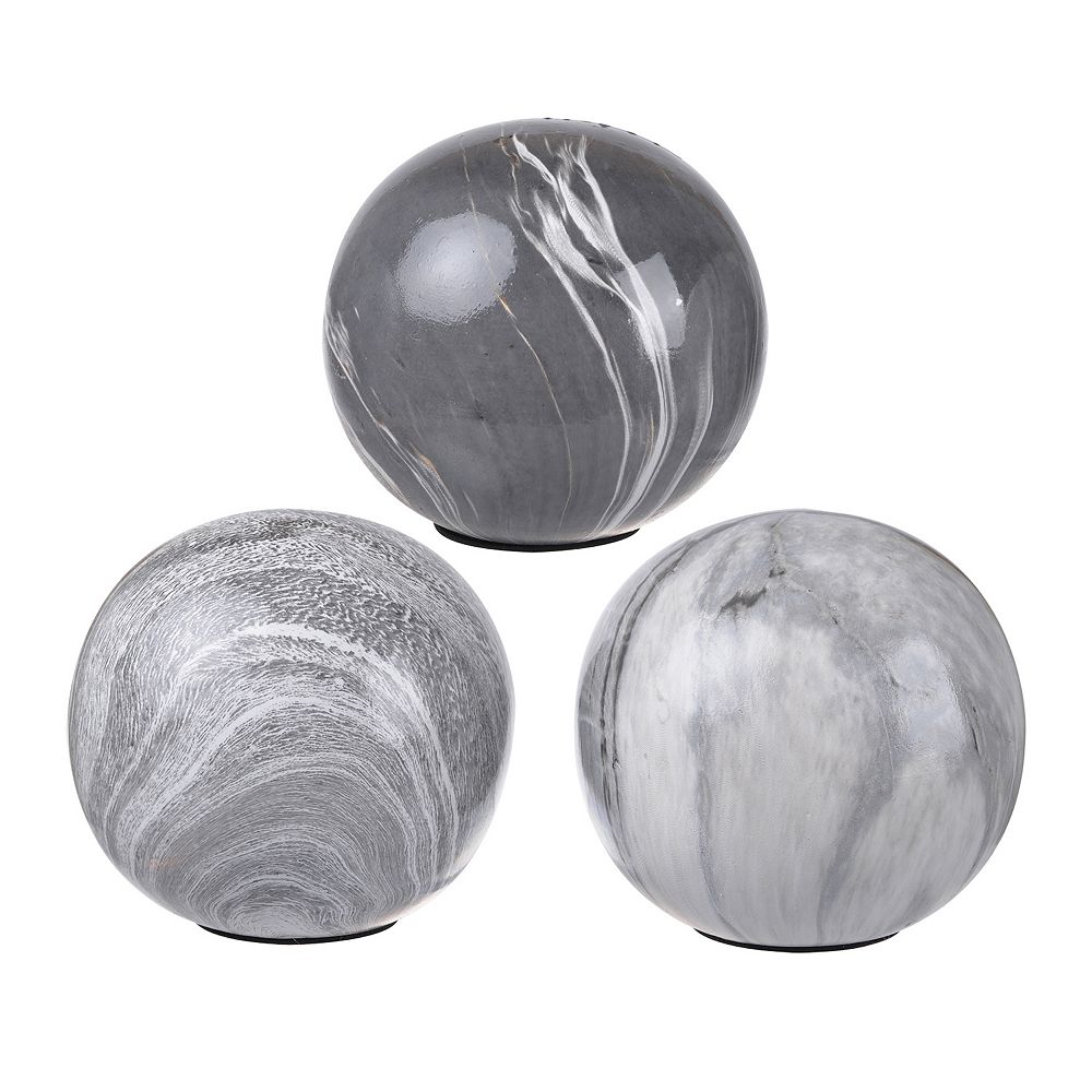 3-Piece Marbleized Ball Accent Set