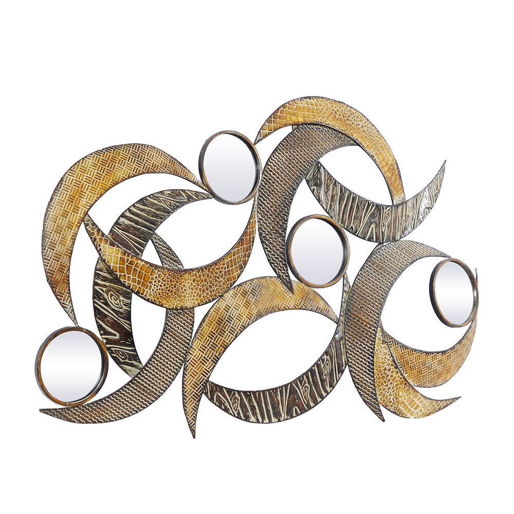 Stella & Eve Metal Wall Decor With Round Mirror Accents