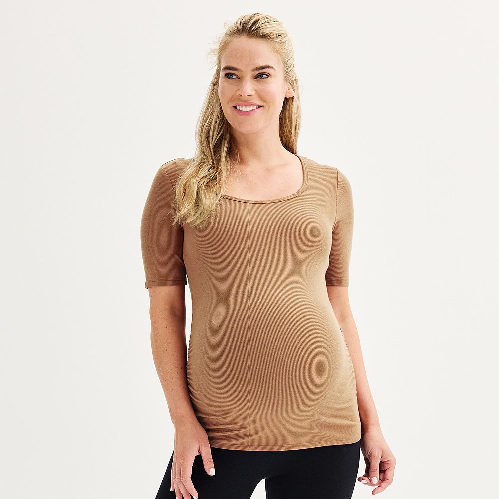 Maternity Sonoma Goods For Life® 1/2 Sleeve Essential Square Neck Tee