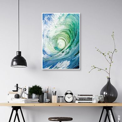 Masterpiece Tidal Wave by Studio Arts Framed Print
