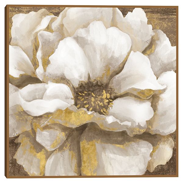 Masterpiece Touch of Gold Bloom Framed Canvas Art