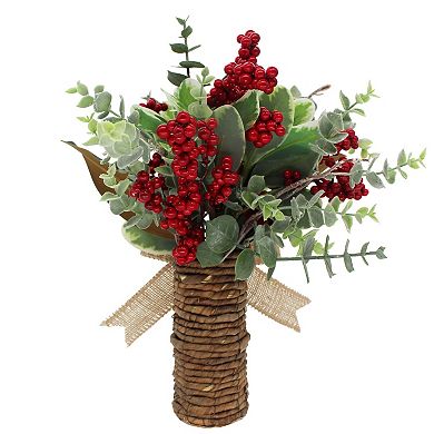 St. Nicholas Square® Artificial Holly Leaves & Berry Stack