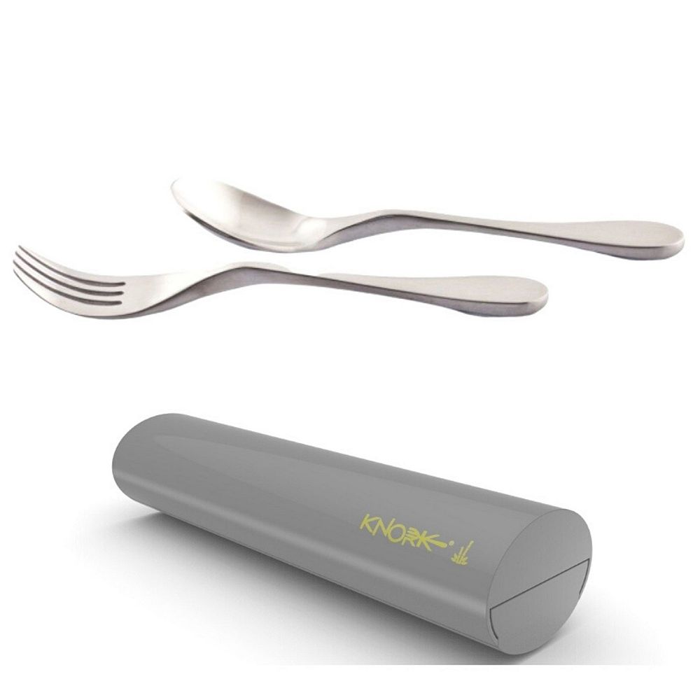 Knork 2-pc. Original Stainless Steel Fork & Spoon Set with Carry Case
