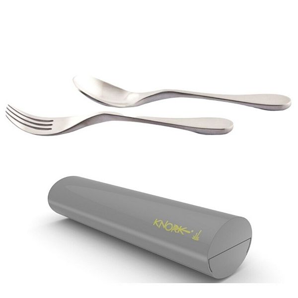 Knork 2-pc. Original Stainless Steel Fork & Spoon Set with Carry Case