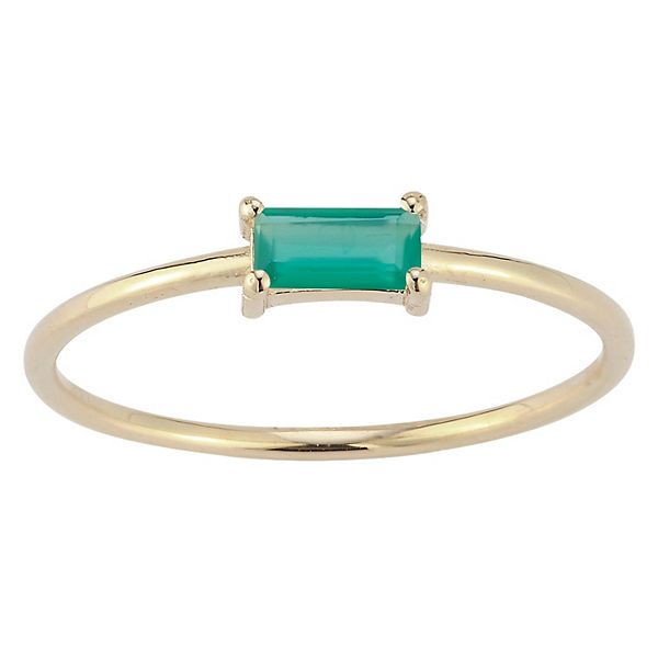 LUMINOR GOLD 14k Gold Green Onyx Ring