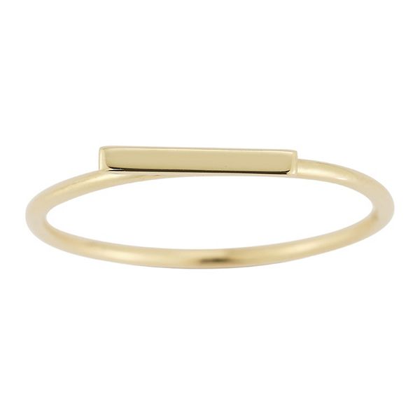 LUMINOR GOLD 14k Gold Bar Ring