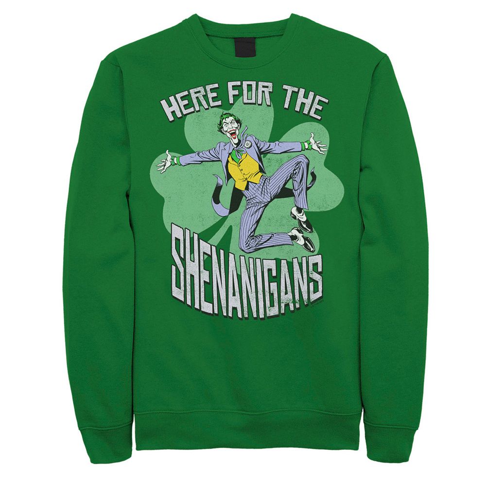 Men's DC Comics The Joker "Here For The Shenanigans" St. Patrick's Day ...