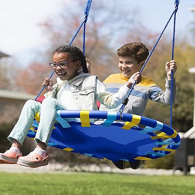 HearthSong 40-Inch Giant Super Loop Backyard Sensory Saucer Swing with ...