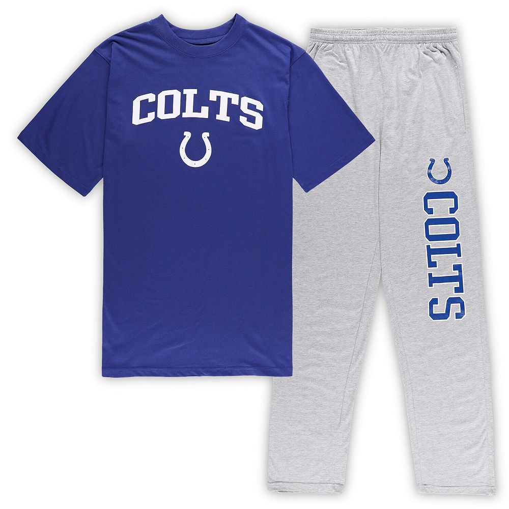 Men's Concepts Sport Royal/Heather Gray Indianapolis Colts Big & Tall T ...