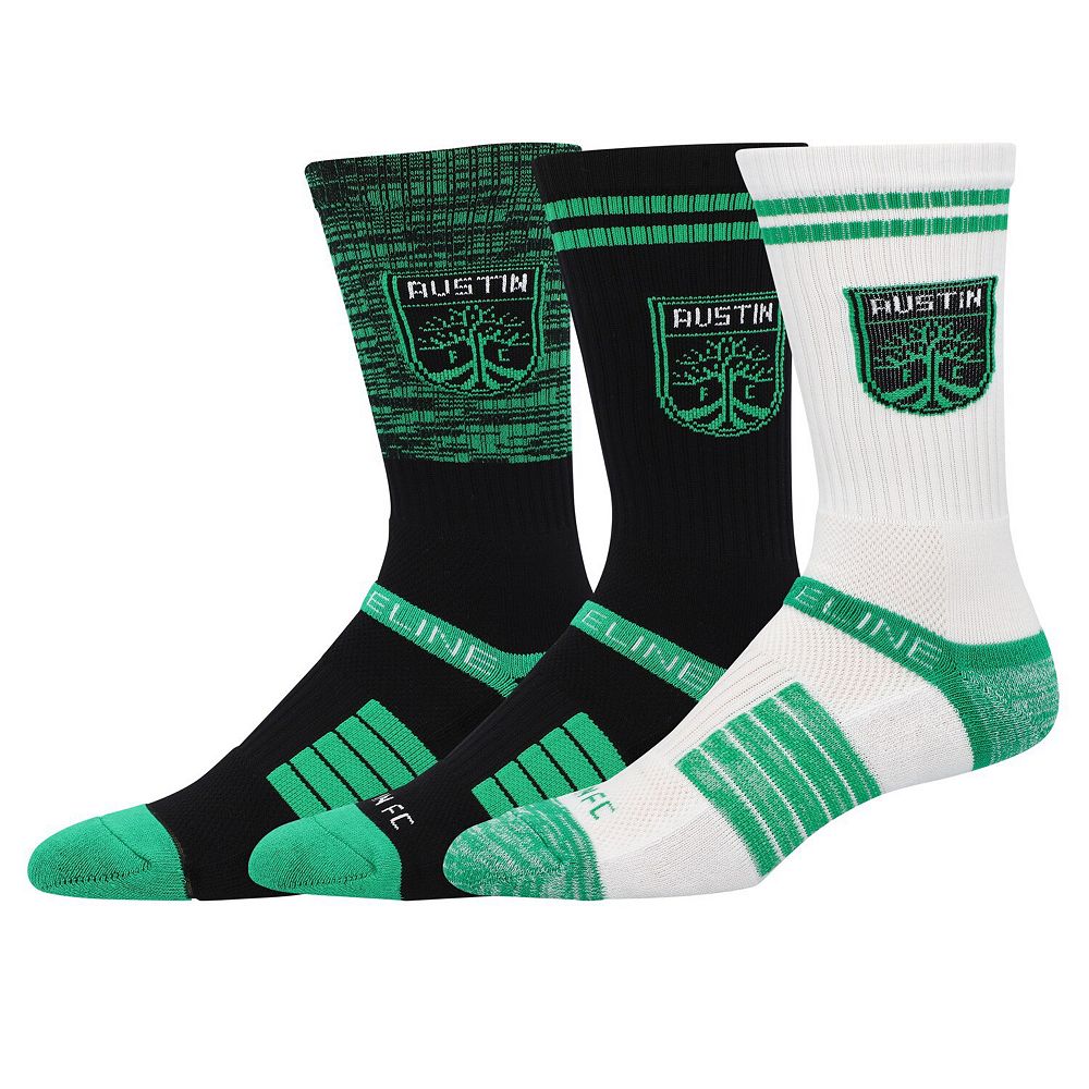 Men's Strideline Austin FC Premium 3-Pack Knit Crew Socks Set