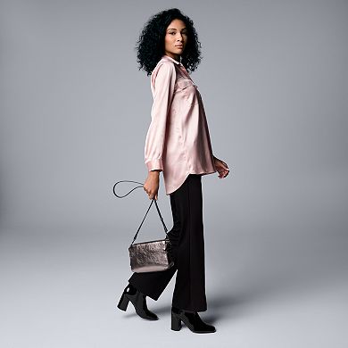 Women's Simply Vera Vera Wang Satin Utility Shirt