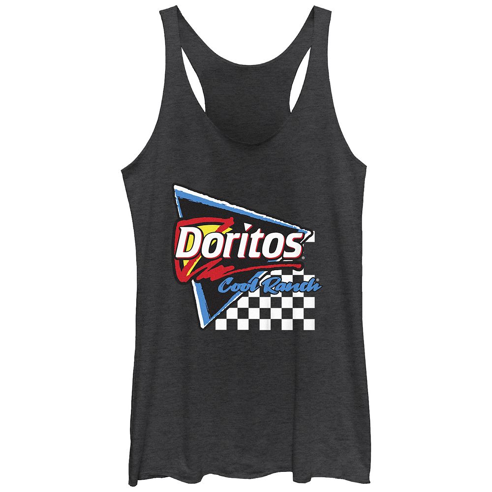 Juniors' Doritos Cool Ranch Racing Flag Triangle Racerback Tank Top