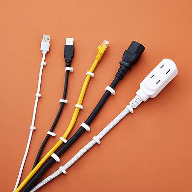 500-Pack Round Cable Wire Clips for Wall, White, 4mm, 6mm, 8mm, 10mm, 14mm