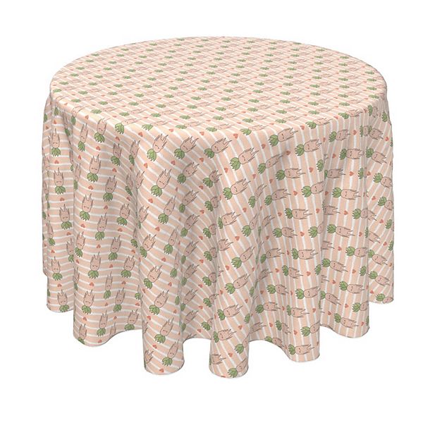 Round Tablecloth, 100% Polyester, 70" Round, Mandrake Stripe
