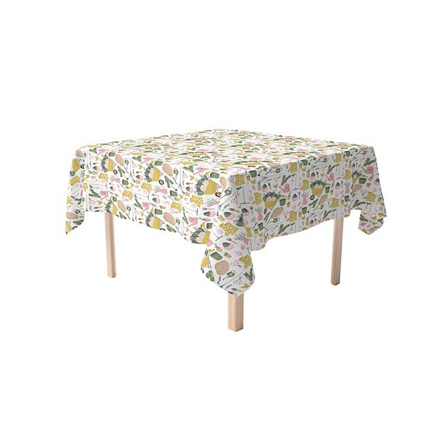Square Tablecloth, 100% Polyester, 70x70", In the Garden