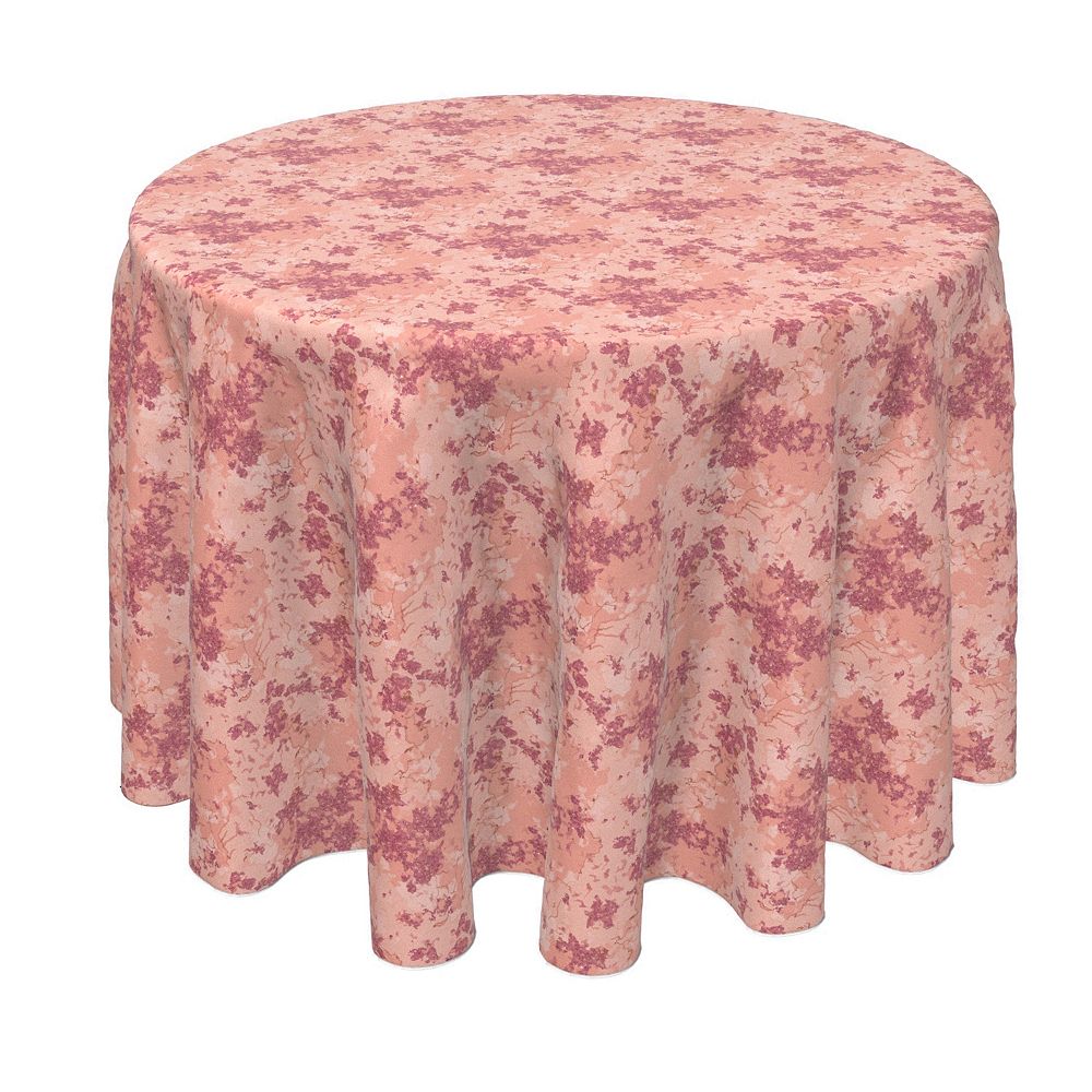 Round Tablecloth, 100% Polyester, 90" Round, Pink Marble Texture
