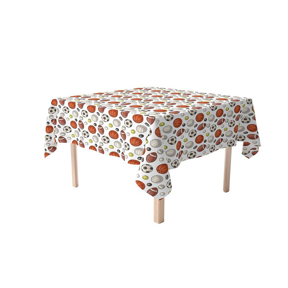 Square Tablecloth, 100% Cotton, 52x52", Athletics