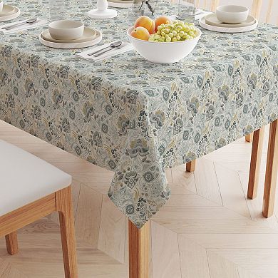 Square Tablecloth, 100% Cotton, 52x52", Floral 166