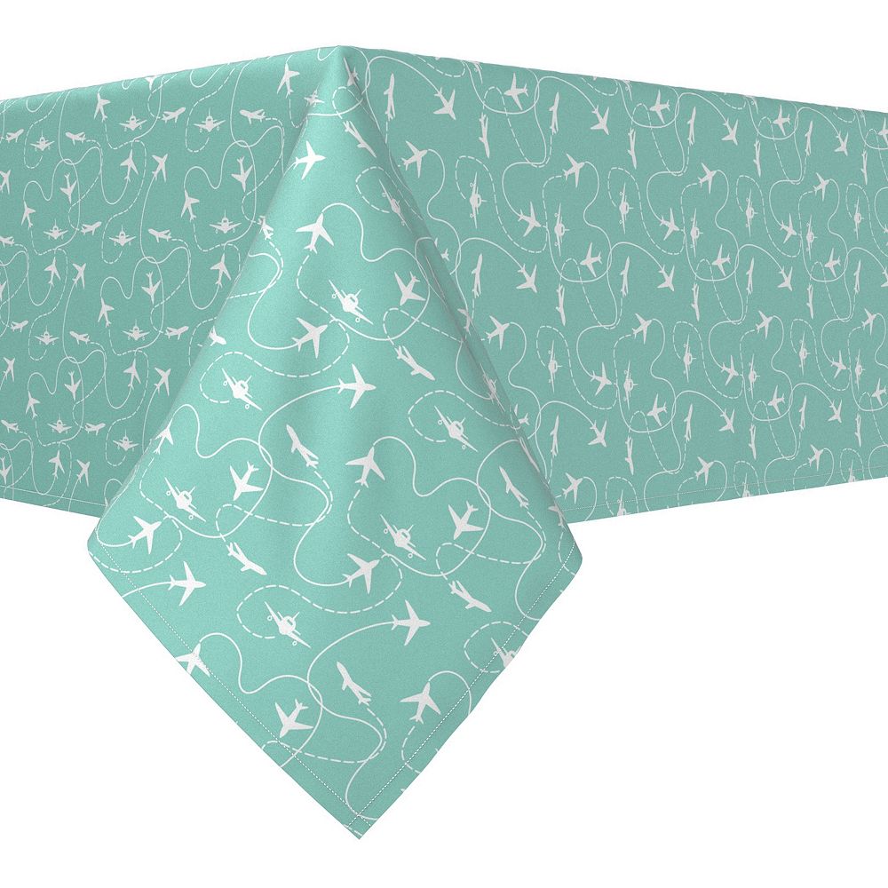 Rectangular Tablecloth, 100% Polyester, 60x104", Airplane Travels