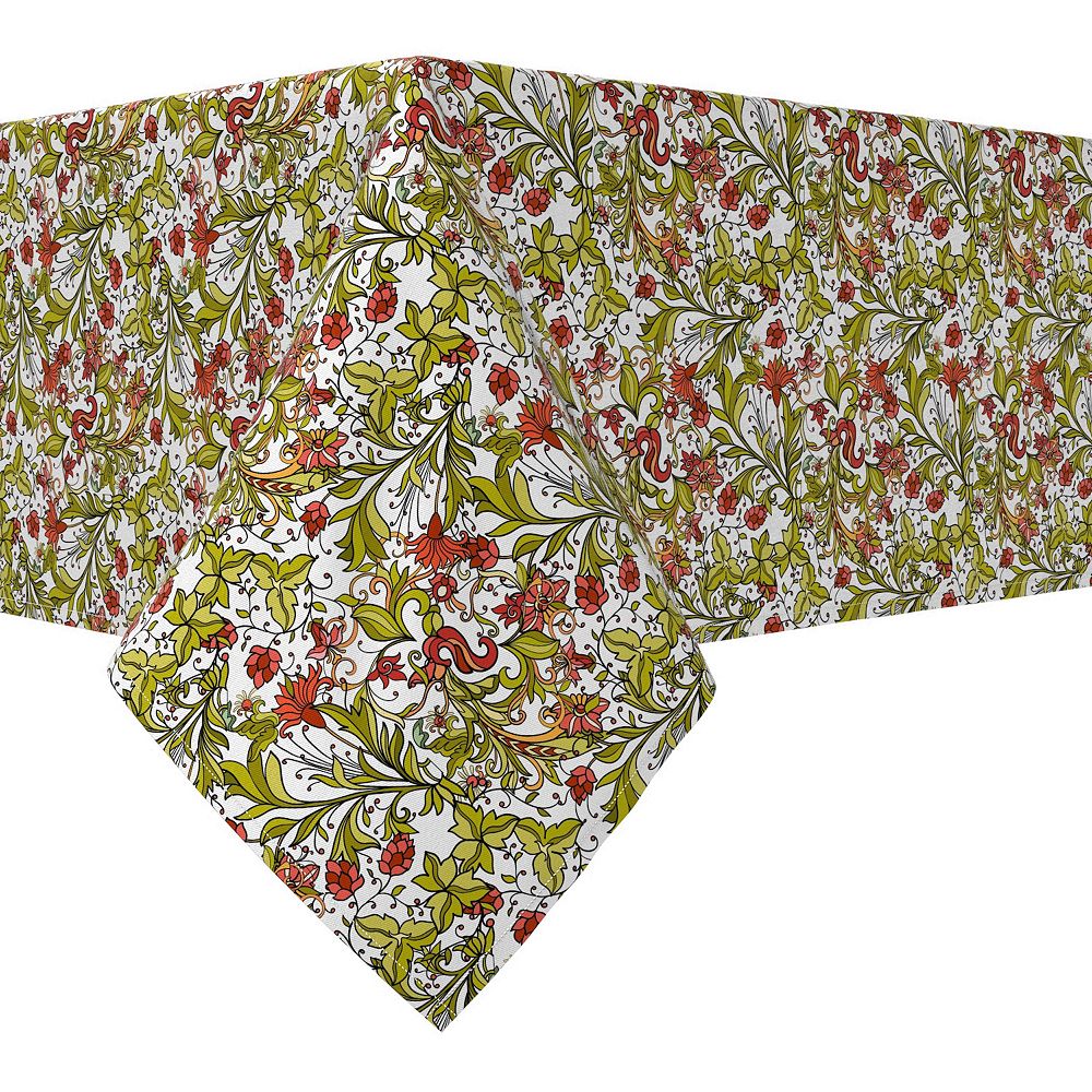 Rectangular Tablecloth, 100% Cotton, 52x104", Floral 21