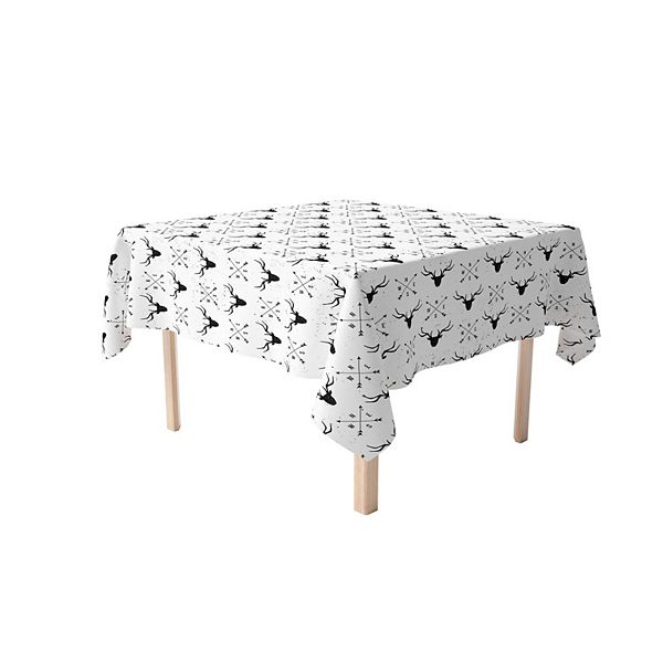 Square Tablecloth, 100% Cotton, 52x52", Deer & Arrows