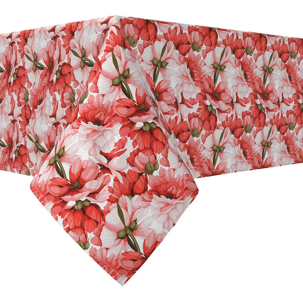 Rectangular Tablecloth, 100% Cotton, 60x104", Floral 197