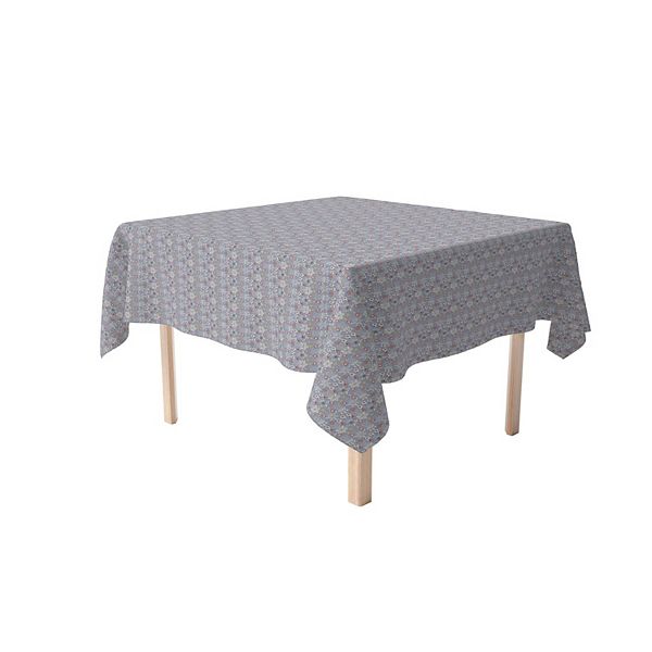Square Tablecloth, 100% Cotton, 52x52", Floral 50