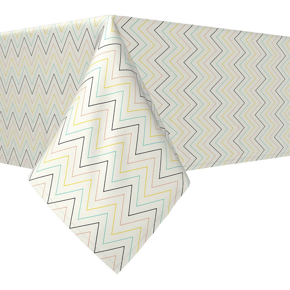Square Tablecloth, 100% Polyester, 70x70", Chevron Wave