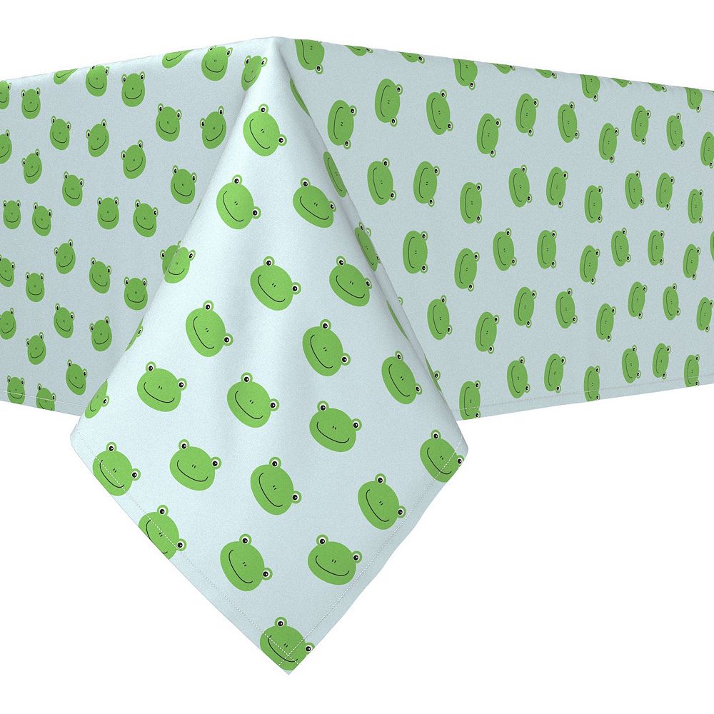Rectangular Tablecloth, 100% Cotton, 52x120", Ribbit Ribbit