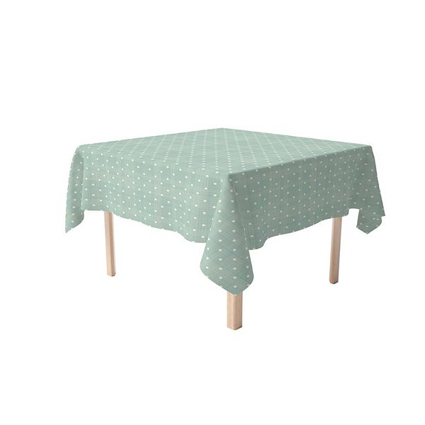 Square Tablecloth, 100% Cotton, 52x52", Textured Dots