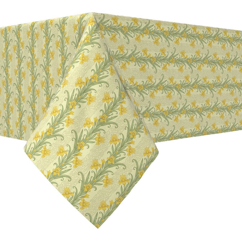 Rectangular Tablecloth, 100% Cotton, 60x120", Floral 115